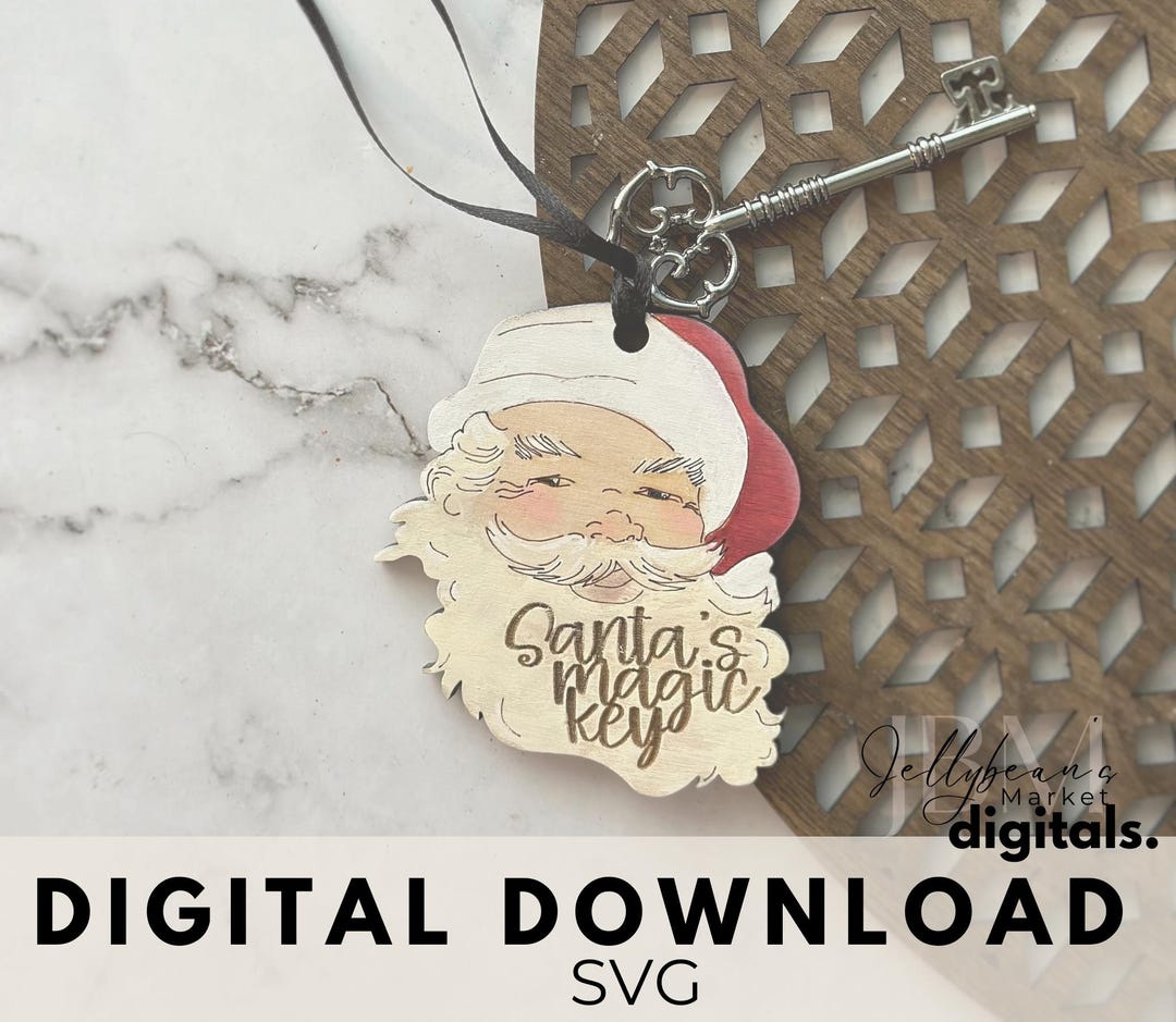 Santa's Magic Key Ornament SVG: Laser Cut File (digital Download) - Etsy