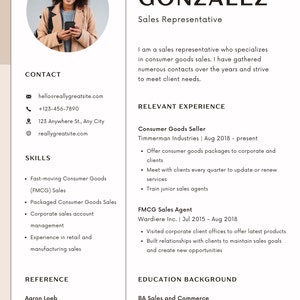 Sellsmart: Sales Representative Resume and CV Template Fully Editable ...
