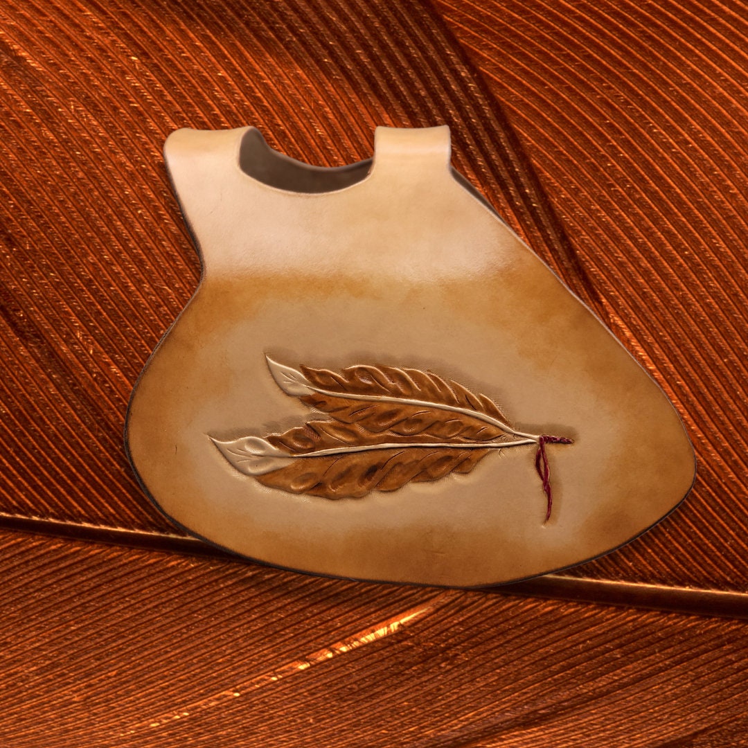 Indian Motorcycle Heat Shield Custom Tooled Feather - Etsy