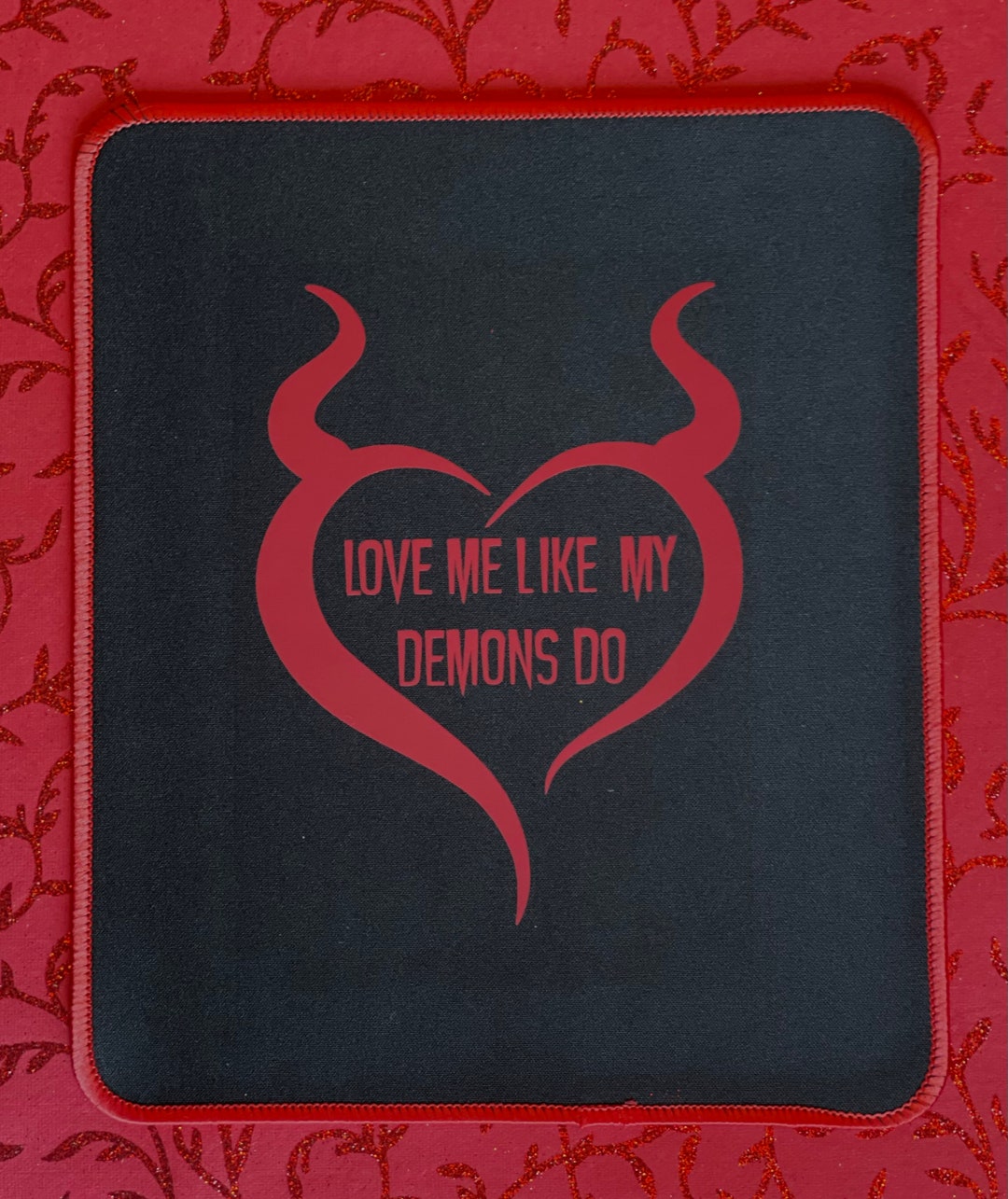 Evil Mousepad / Love Me Like My Demons Do Mousepad / Gothic Mousepad ...