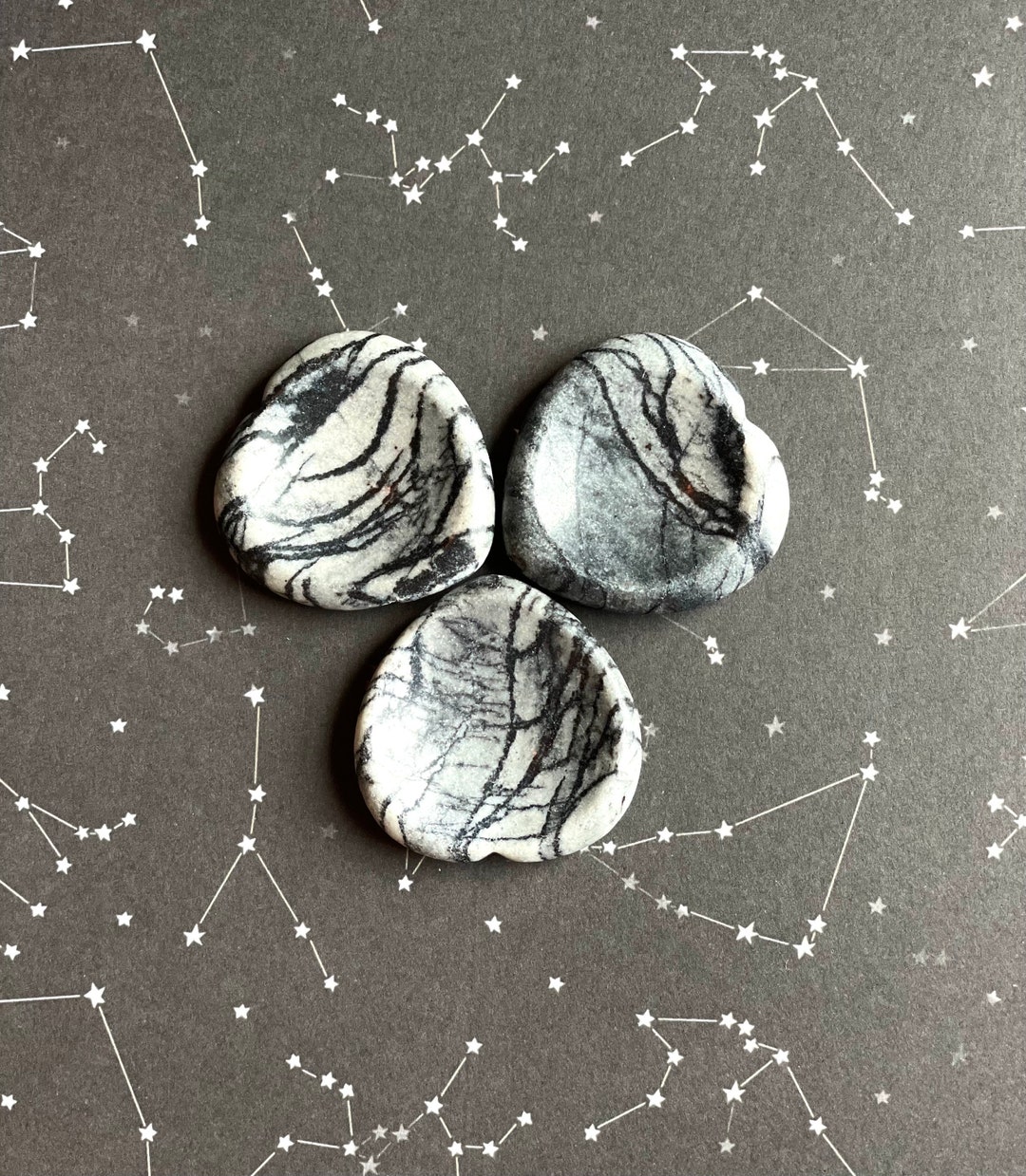 Picasso Jasper Worry Stone / Heart Shaped Worry Stone / - Etsy