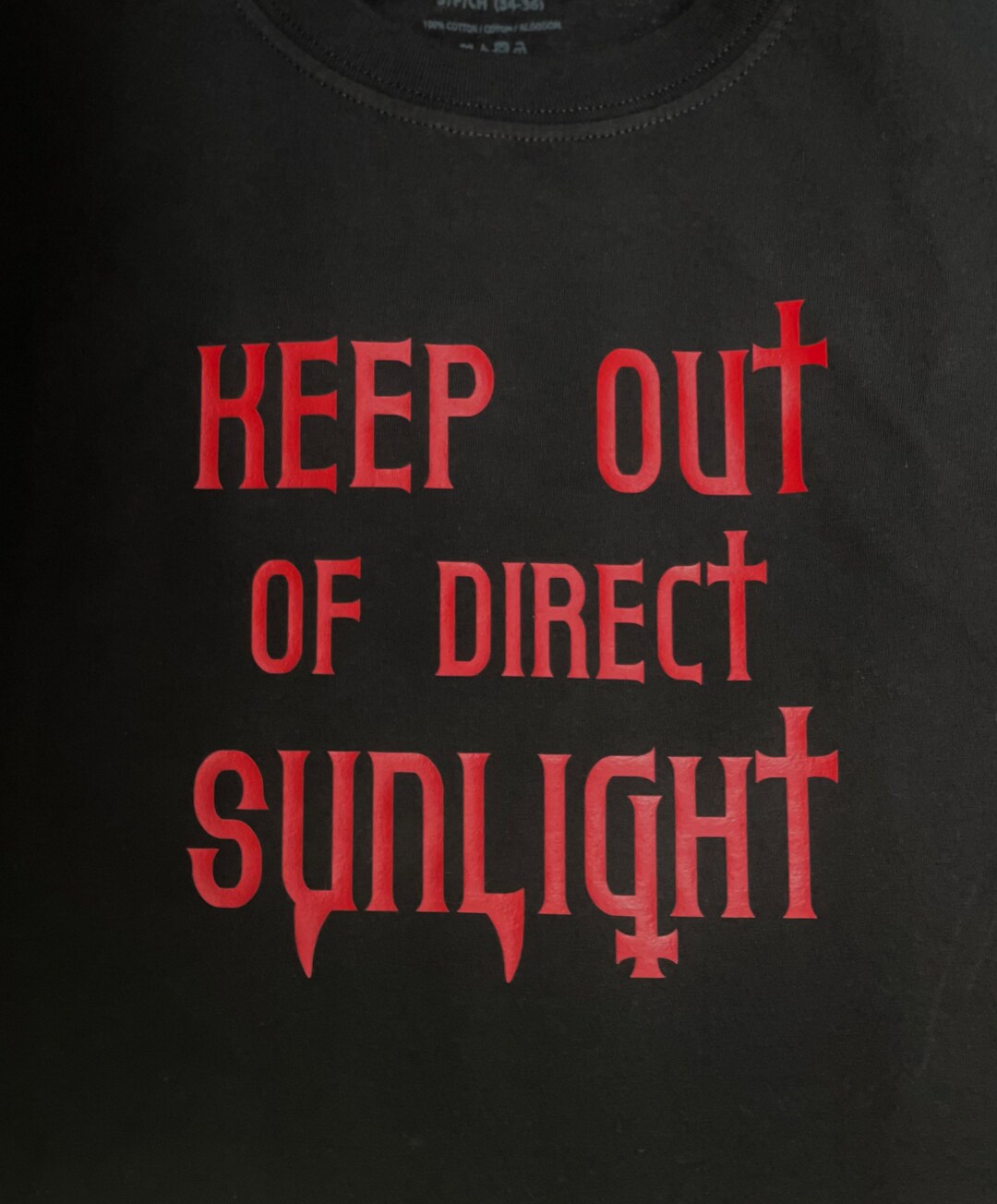 Vampire Tshirt / Gothic Humor / Keep Out of Direct Sunlight / Vampire ...