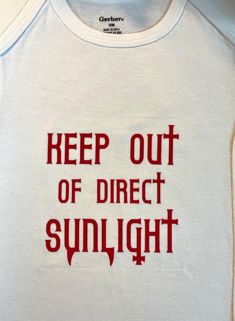 Vampire Baby Clothes / Keep Out of Direct Sunlight / Goth Baby Bodysuit ...