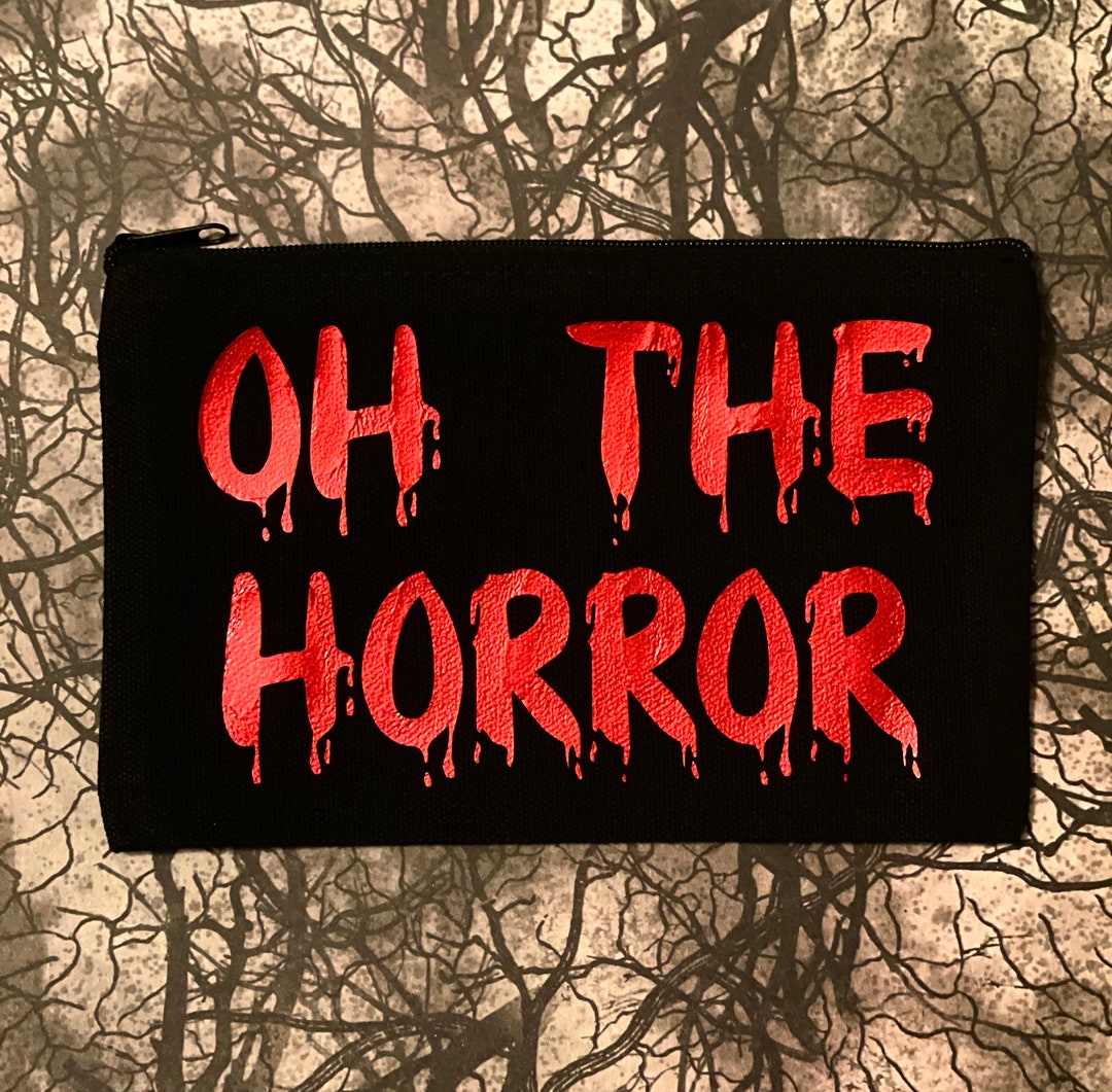 Horror Makeup Bag Organizer / Oh the Horror / Gothic Goth Cosmetics Bag ...