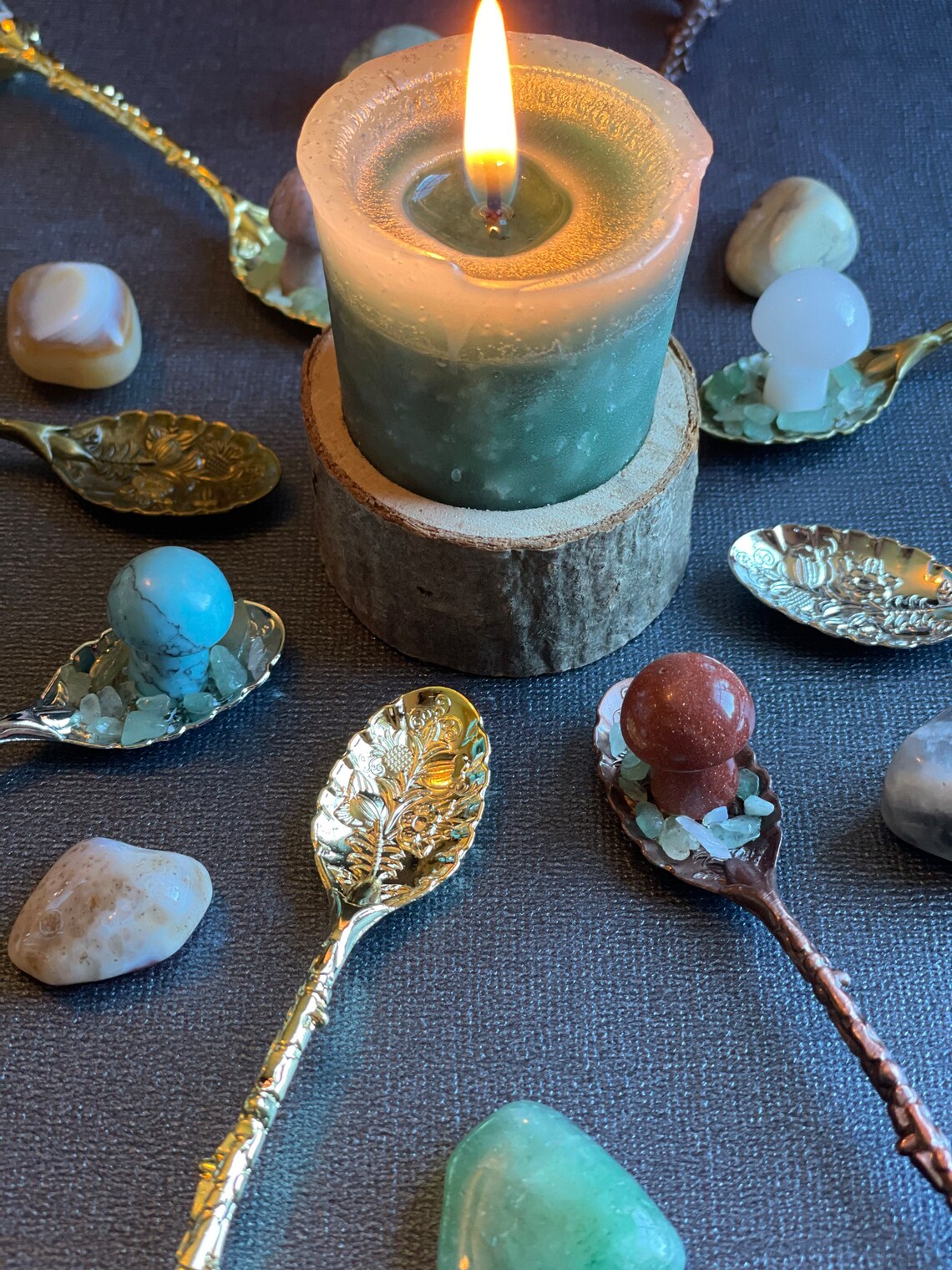 Quartz Crystal Point Witchy Spoons / Spoons With Gemstone - Etsy