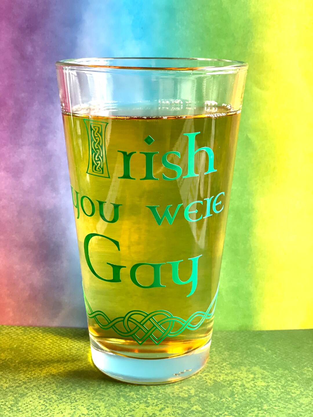 Gay Pride Glass / Irish You We’re Gay / Gay Pub Glass / Celtic Pint ...