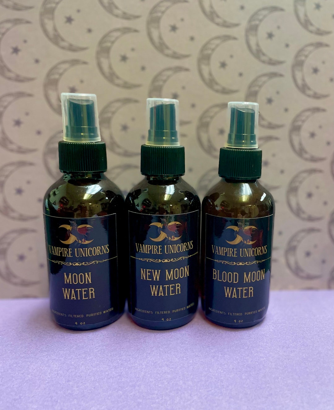 New Moon Water / Blood Moon Water / Apothecary Collection / Wicca Pagan Witchcraft / Ritual ...