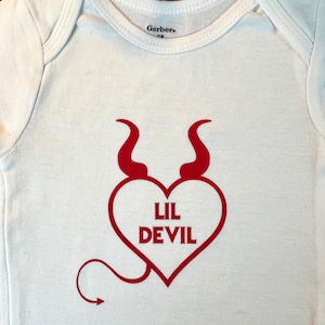 Lil Devil Baby Clothes / Goth Baby Bodysuit / Gerber Baby Onesies ...