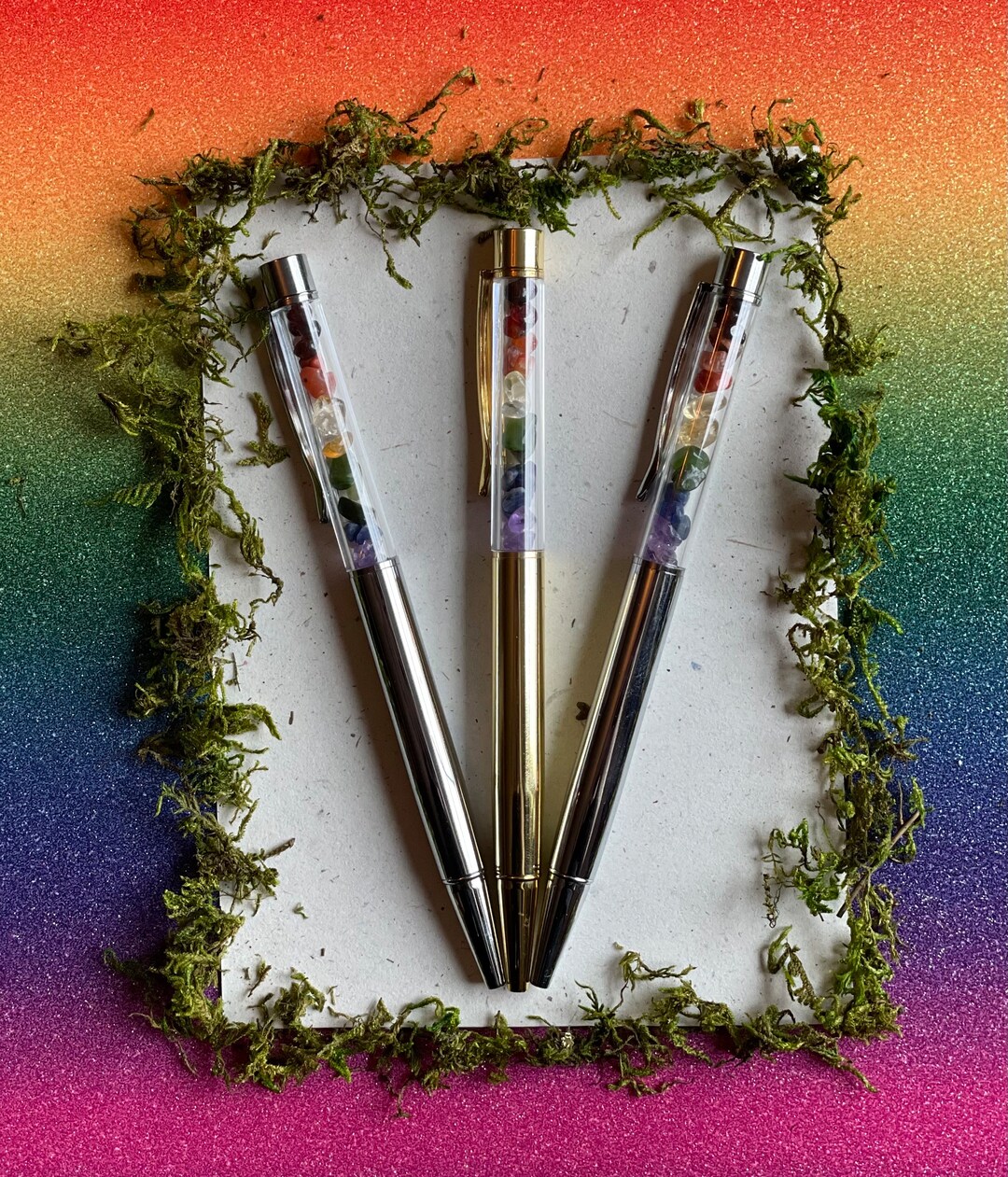 Witchy Crystal Pens / Gay Pride Pens / Garnet / Carnelian / Citrine ...