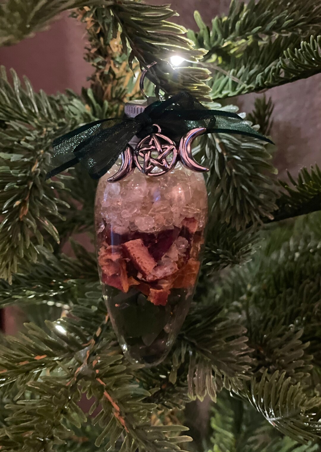Witchy Ornaments / Spell Ornaments / Enchanted Witch Decor / Gemstones ...