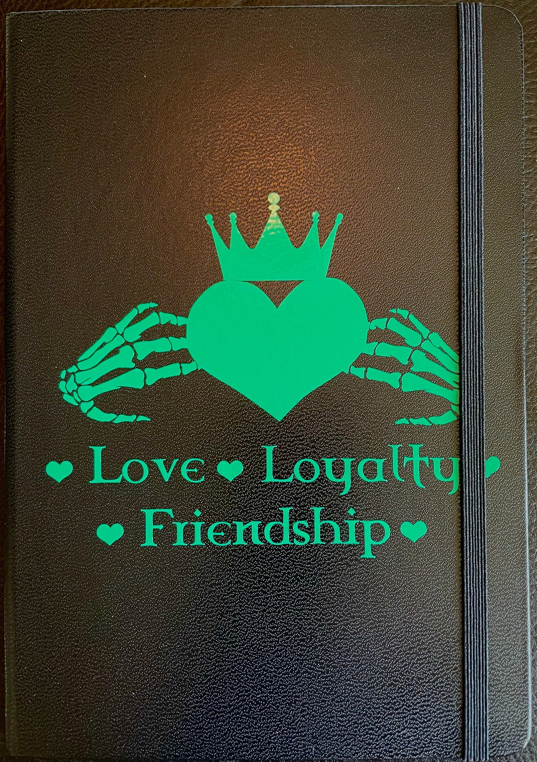 St Patricks Day Hardcover Notebook / Emerald Green / Goth Claddagh ...