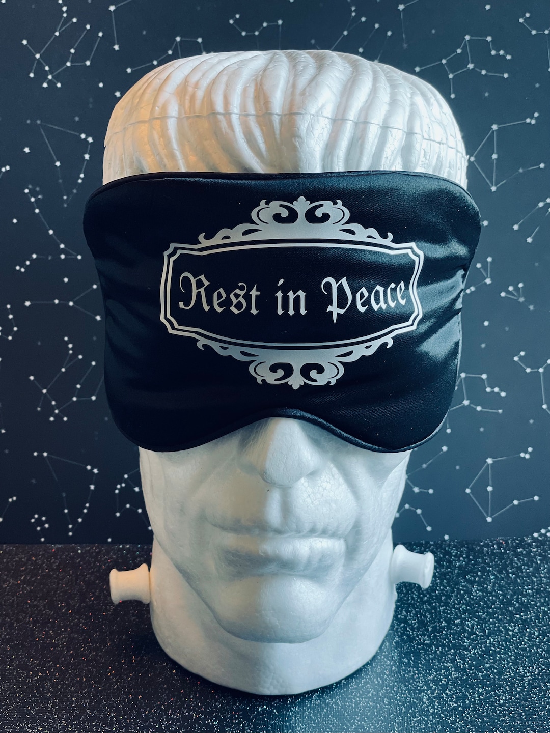 Gothic Sleep Mask / Rest in Peace / Gothic Wedding Bridesmaid Gift ...