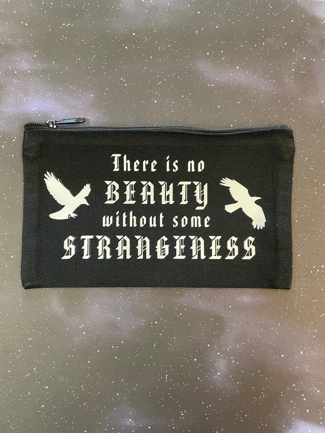 Poe Makeup Bag Organizer / Edgar Allan Poe / Gothic Cosmetics Bag ...