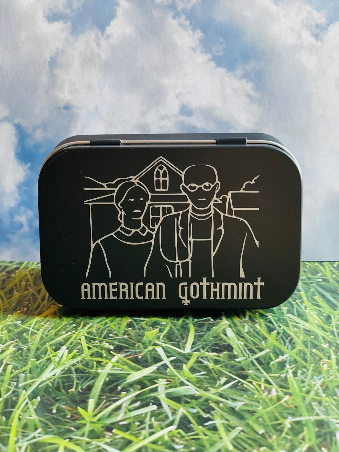 American Gothic Storage Tin / American Gothmint Pill Box / Pill Case ...