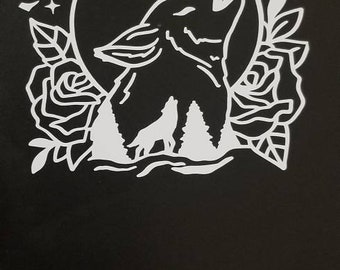 Gray Wolf Decal | Etsy
