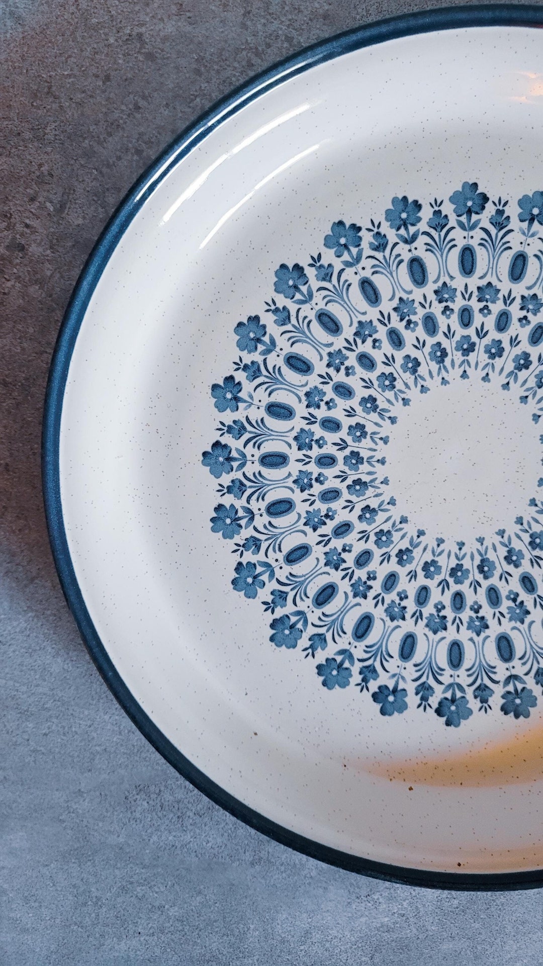 Vintage Nitto Japan Platter: Heather Stone Moonburst Floral Serving ...