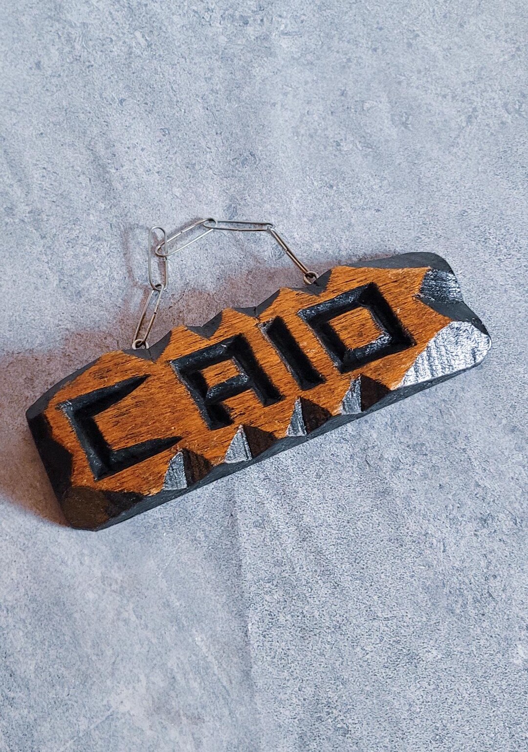 Vintage Hand-carved Wooden Sign | "caio" Rustic Decor | Unique Wall Art ...