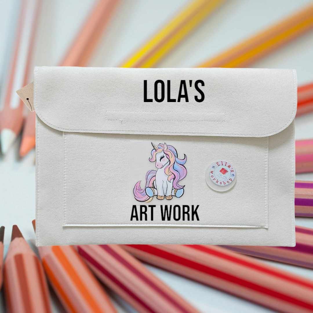 Personalised Reception/ Nursery Artwork Folder/ Custom Art Folder ...