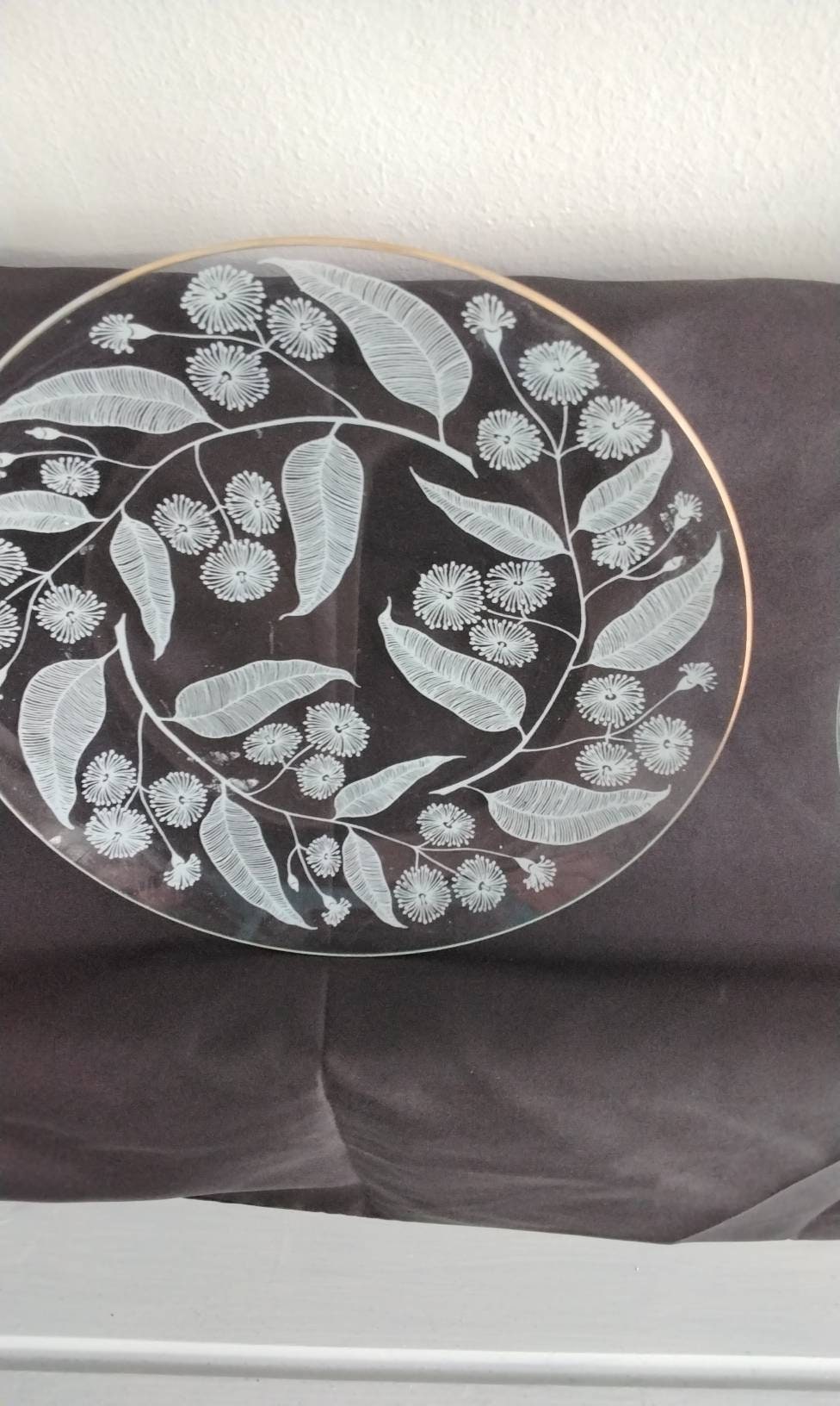 Vintage Chance Etched Glass Set of 3 Etched Glass Plates - Etsy UK