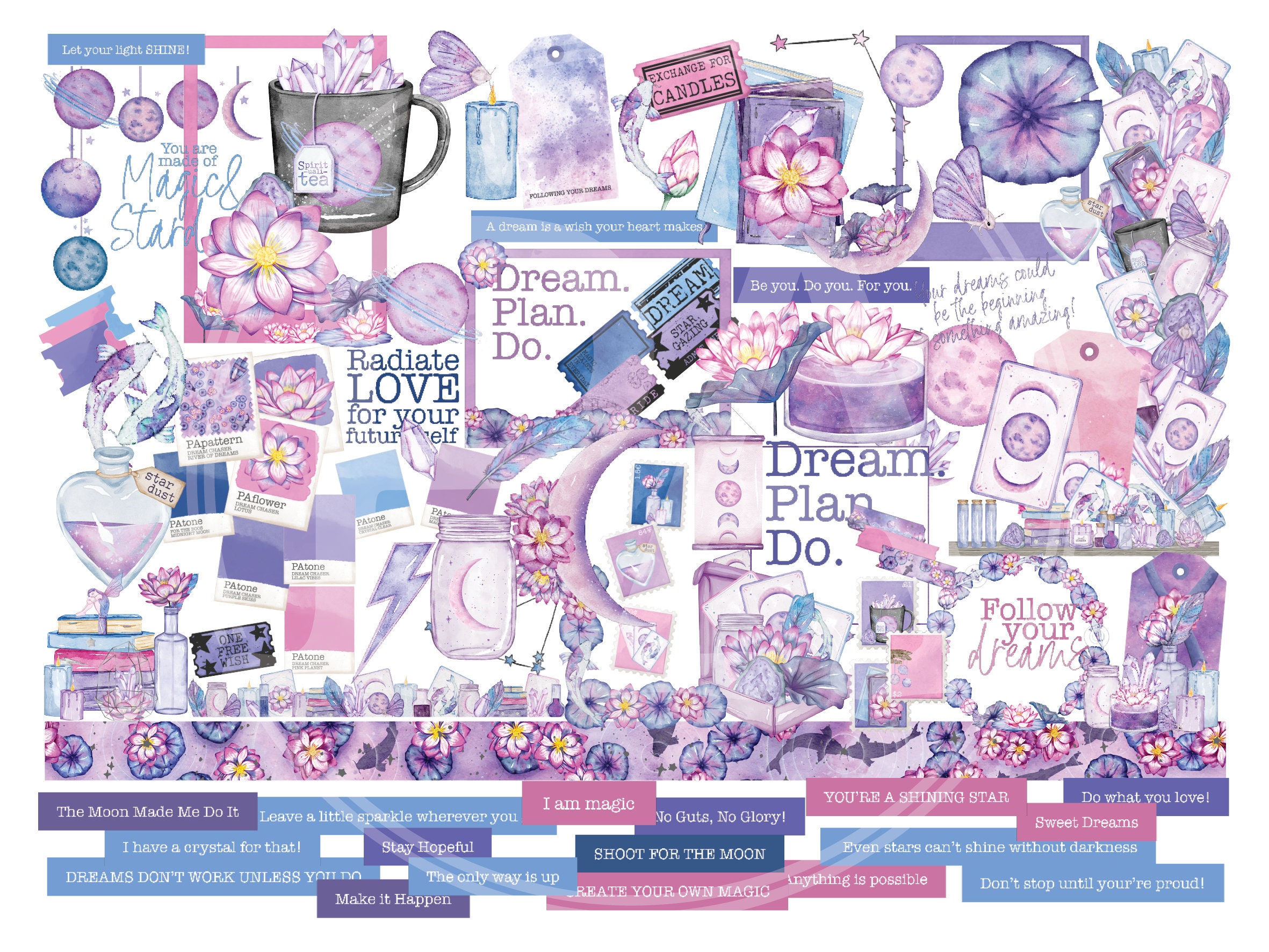 Dream Chaser Creative Kit for Planners Printable Papers - Etsy