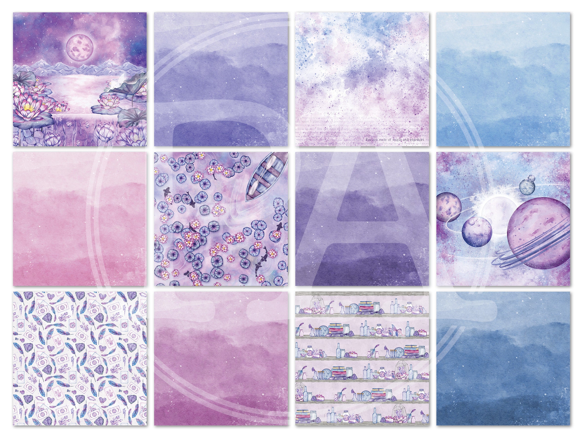 Watercolour Dream Chaser Digital Printable Paper Pack - Etsy