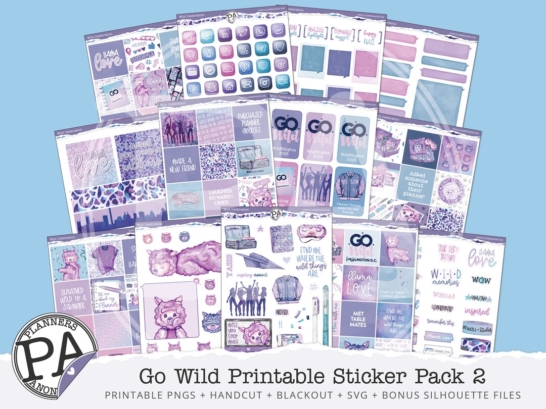 Printable Sticker Pack 2, Go Wild Washington DC'23, Officially Licensed ...