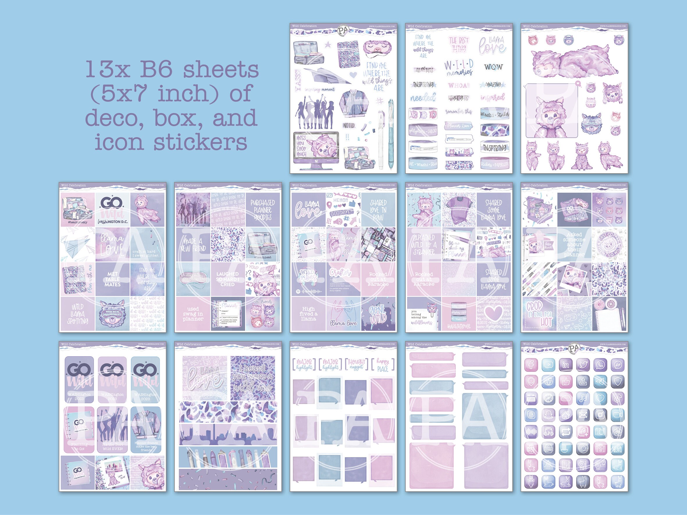 Printable Sticker Pack 2 Go Wild Washington DC'23 - Etsy