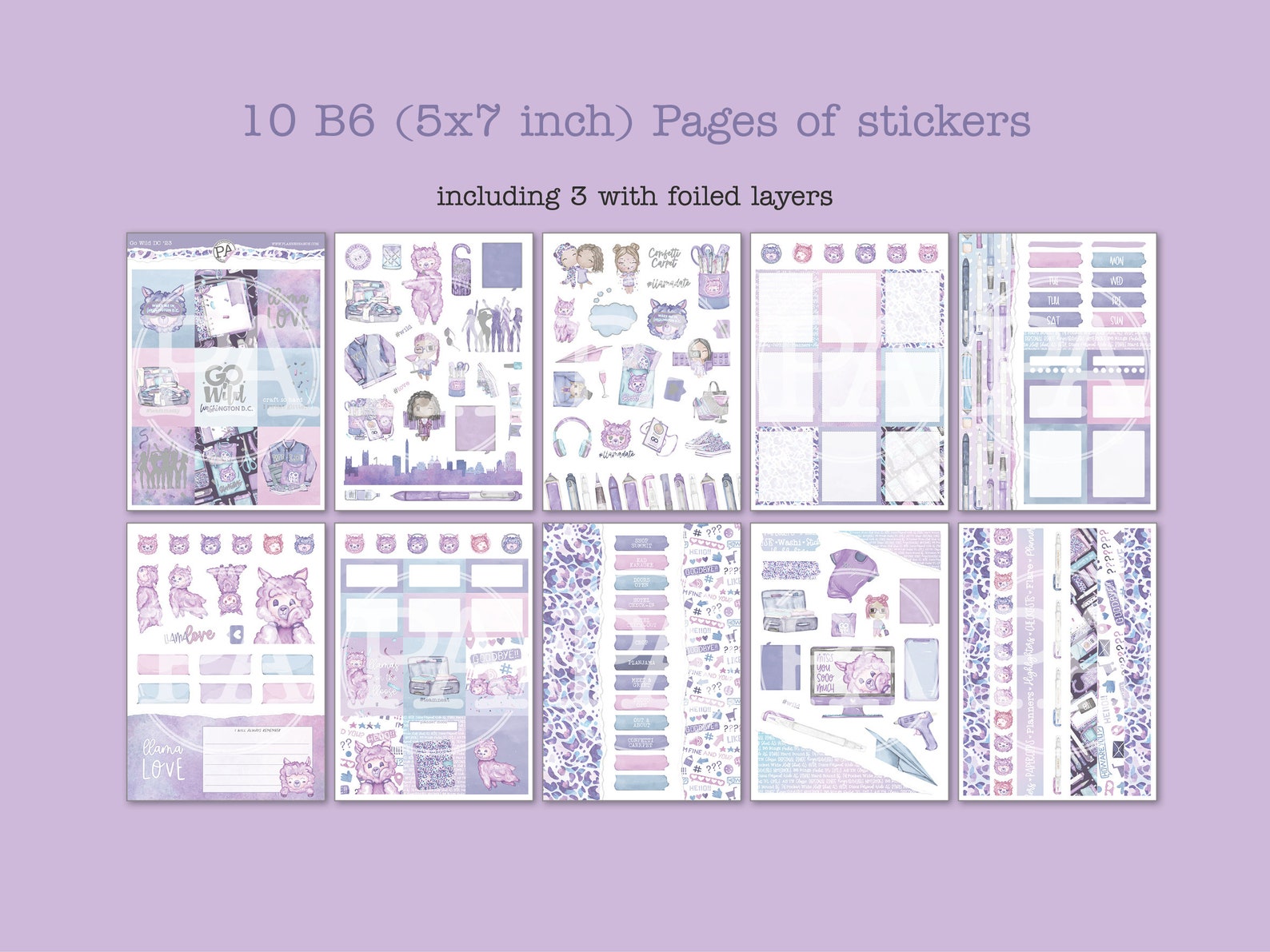 Printable Sticker Pack With Foil, Go Wild Washington DC'23, Officially ...