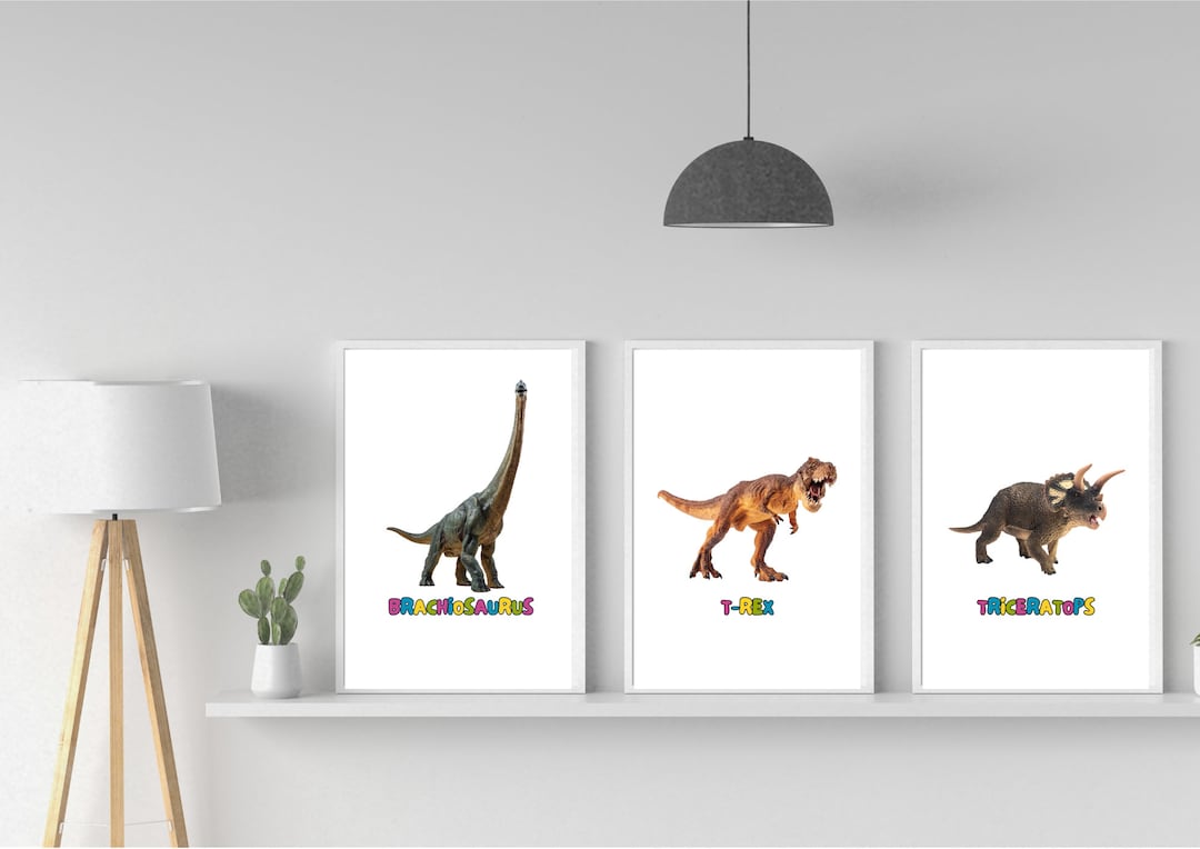 DINOSAURS POSTERS | Montessori Poster | Kids Nursery Room Poster Kids ...