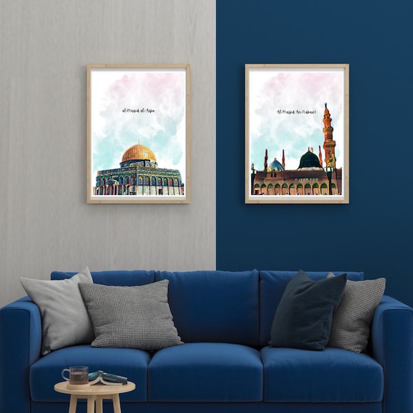 Kaaba Masjid Al Aqsa Wall Art - Etsy