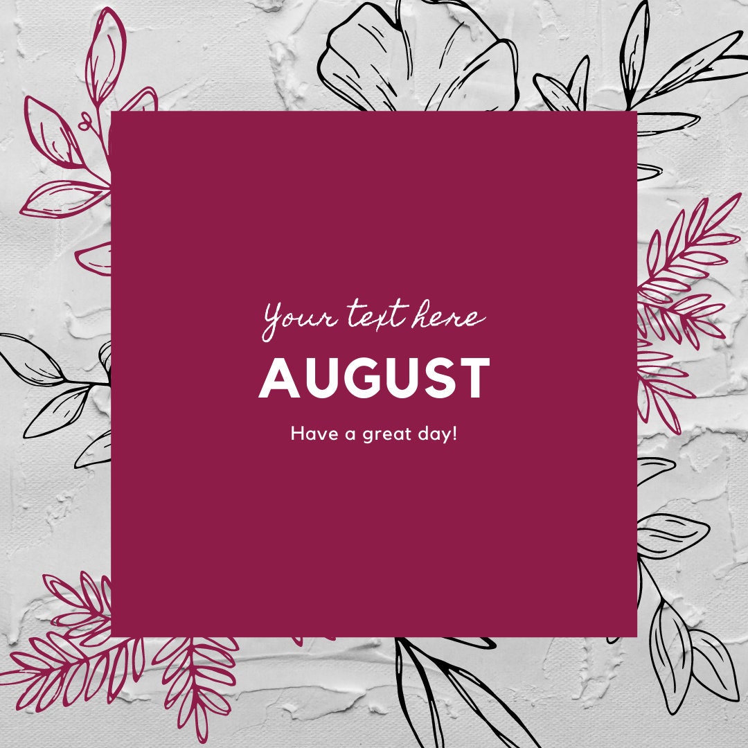 Canva Instagram Template - Maroon White Sketch for Business Account ...