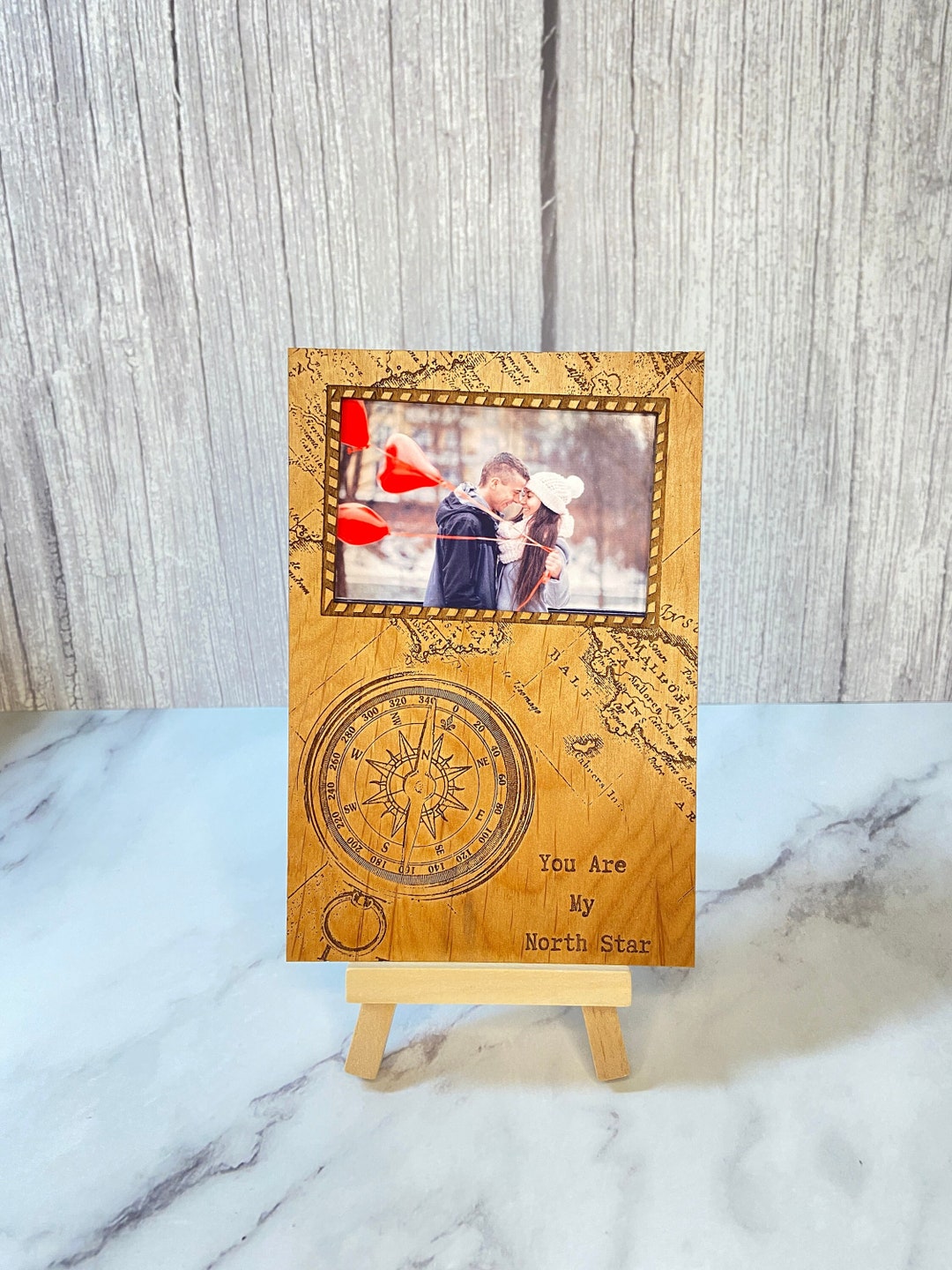 You Are My North Star Card Compass Card Wood Card Cute - Etsy