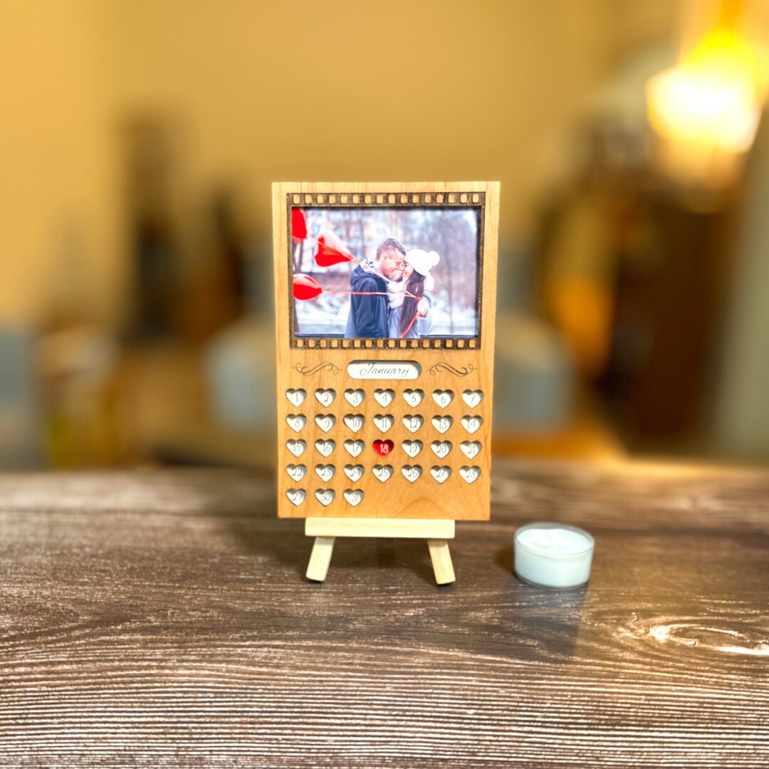 January Heart Calendar Card You Won My Heart Anniversary - Etsy