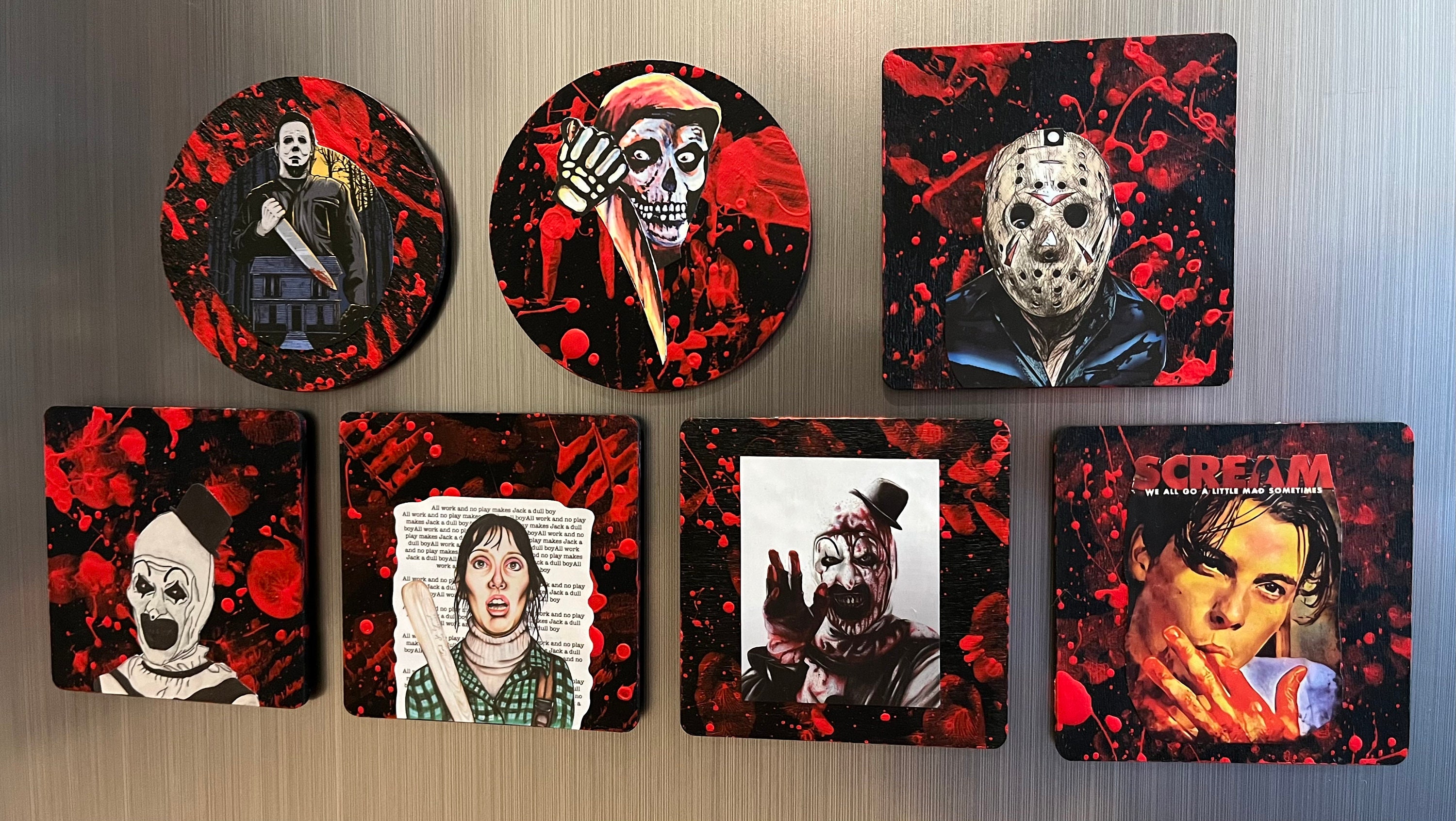 Black Blood Splatter Magnets - Etsy