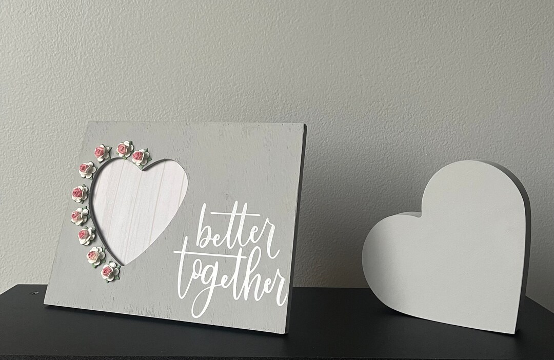 Better Together Heart Picture Frame - Etsy