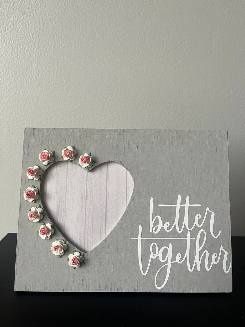 Better Together Heart Picture Frame | Etsy
