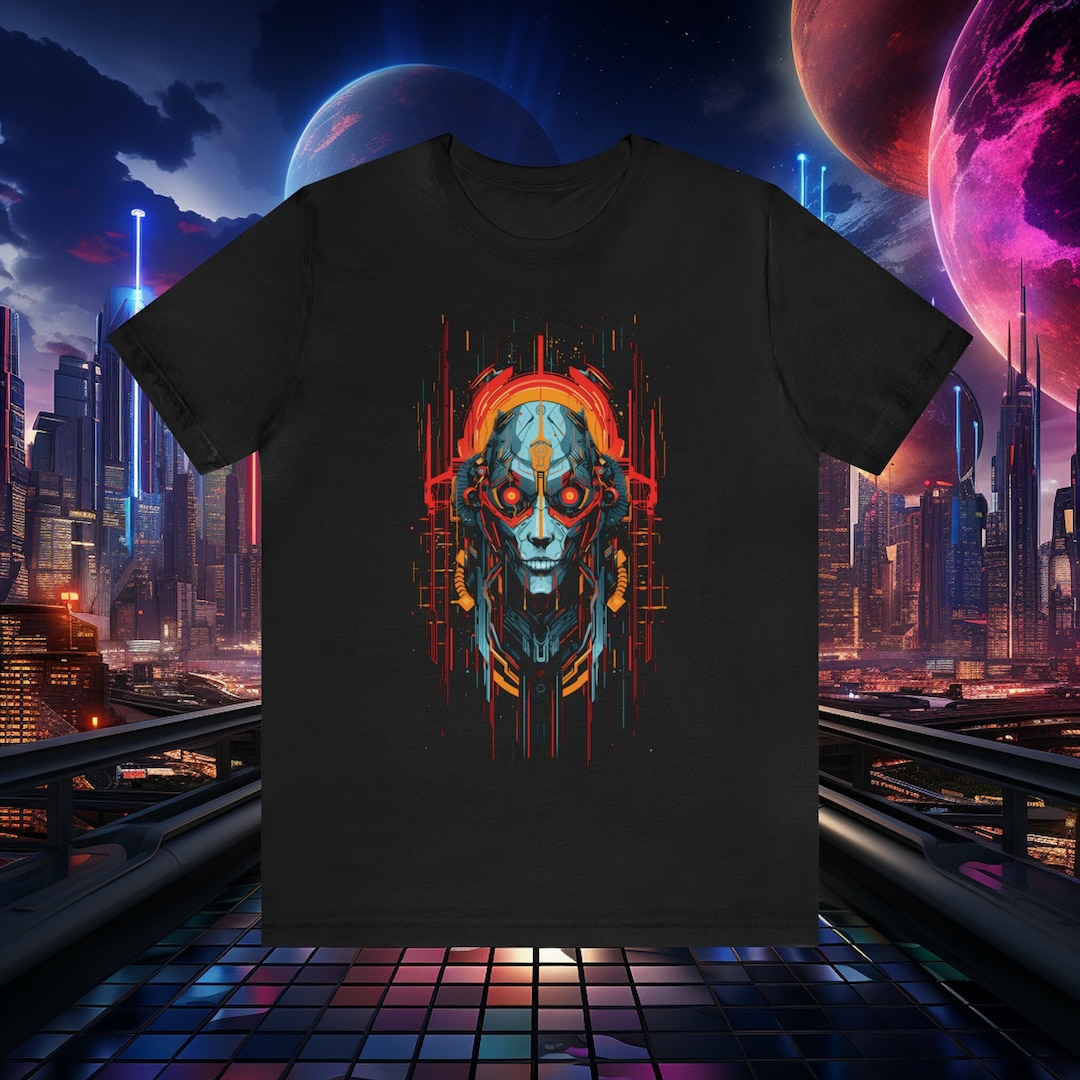 Scifi Robot T Shirt, Futuristic Tee, Sci Tech Fashion Tshirt, Dj Outfit ...