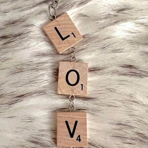 Wood Letter Word Keychain Scrabble Keychain Personalize - Etsy