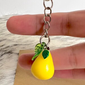 Fruit Keychain Dragon Fruit / Strawberry / Golden Pear / Apple Food ...