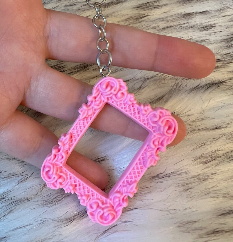 Mini Venetian Frame Keychain Photo Frame Keychain Pink / - Etsy