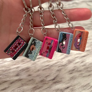Cassette Tape Keychain-retro/music/radio/recording Cassette Key Charm ...