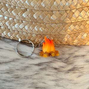 Camp Fire Keychain Unique and Rare Key Charm Chain - Etsy