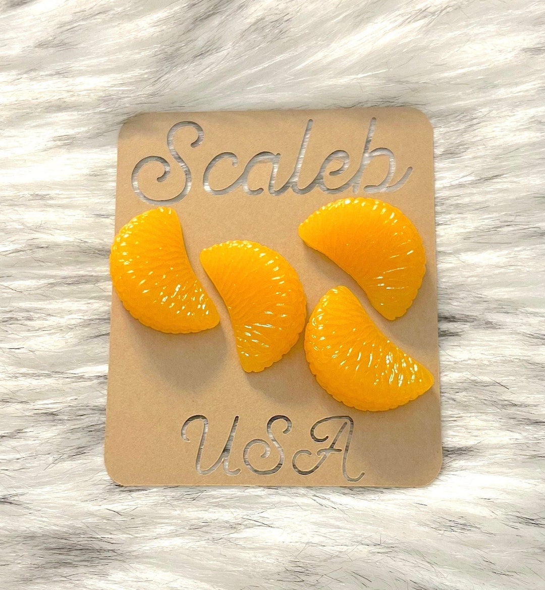 Tangerine / Mandarin /orange Magnet or Push Pin 4 in 1 Set Nature/fruit ...