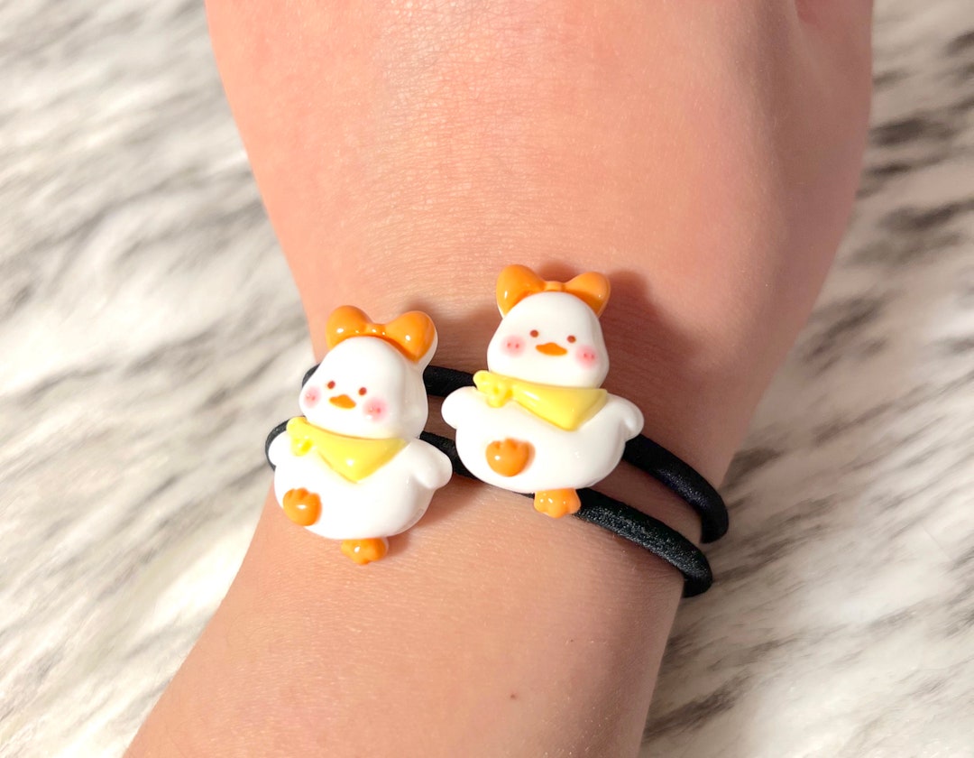 Cute Duck Hair Ties 2 Adorable White Duckie Hair Accessory White ...