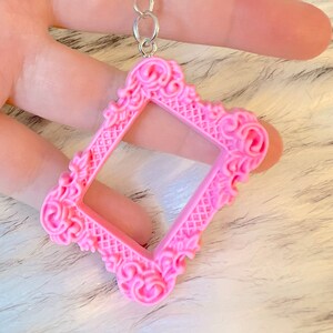 Mini Venetian Frame Keychain Photo Frame Keychain in Pink, Light Pink ...