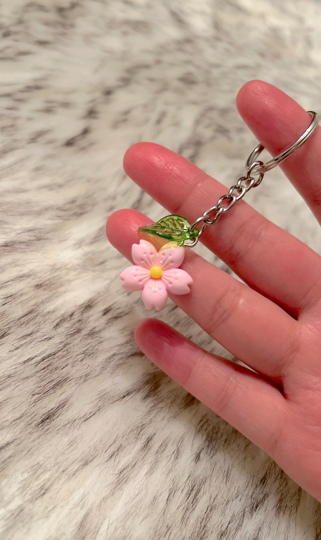 Cherry Blossom Keychain Adorable Sakura Key Chain Nature/flower/flower ...
