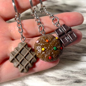 Chocolate Keychain Sweet Dessert Snack Charm - Etsy