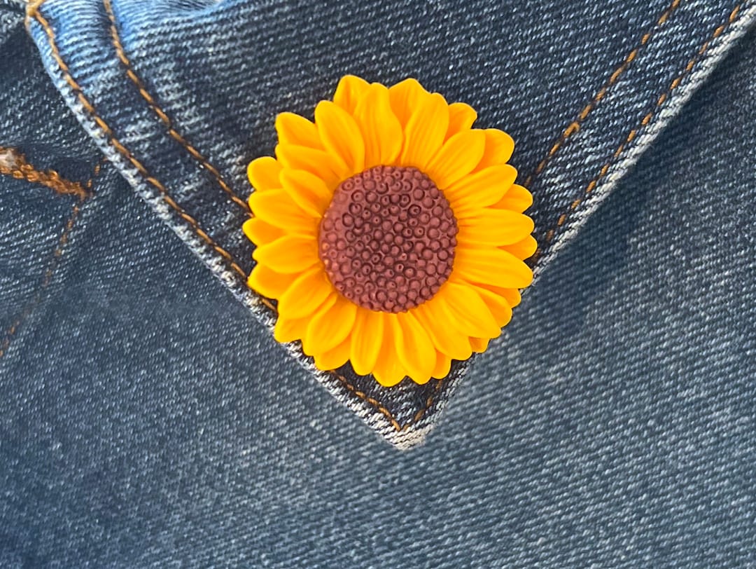 Sunflower Pin I Flower Backpack Pin I Flower Brooch I Big & Small ...