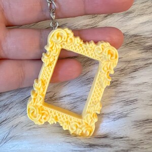 Mini Venetian Frame Keychain Photo Frame Keychain in Pink, Light Pink ...