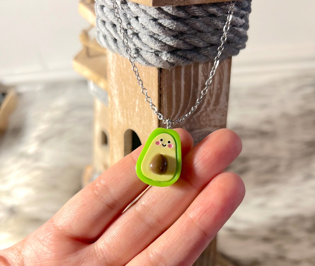 Smiling Avocado Necklace Food Accessory Avocado Necklace - Etsy